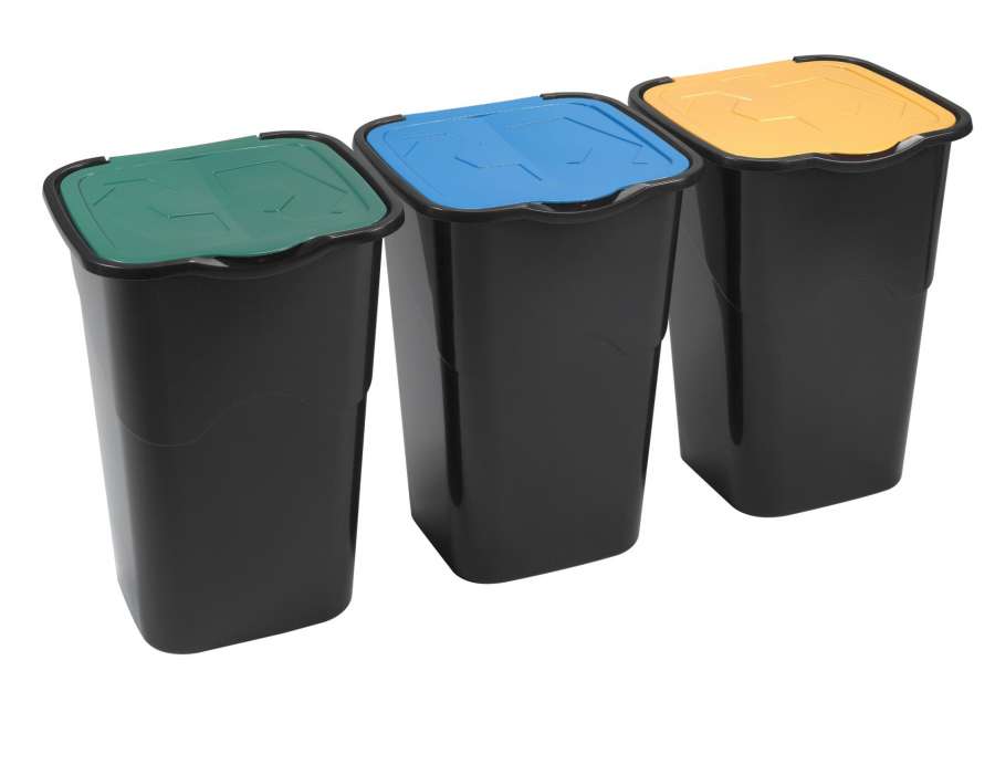 Popelnice na tříděný odpad 3x 50 l | OFFICEO.cz