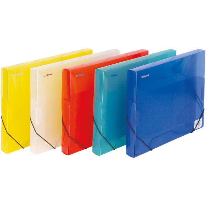 Box na spisy Donau - A4, PP, 700 mic, transparentně modrý | OFFICEO.cz