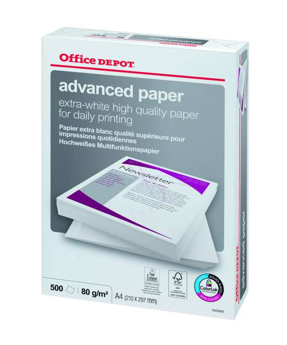 Kancelářský papír Office Depot Advanced pro univerzální tisk - A4, 80 g ...