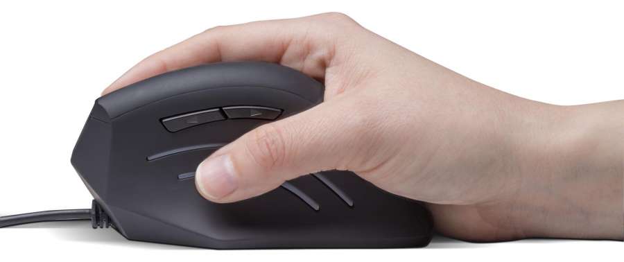 Drátová ergonomická myš Connect It FOR HEALT - vertikální, černá ...