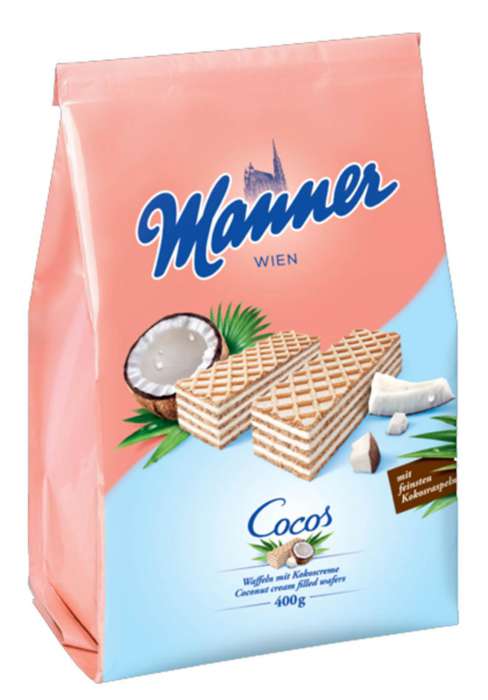 Sušenky Manner - kokosové, 400 g | OFFICEO.cz