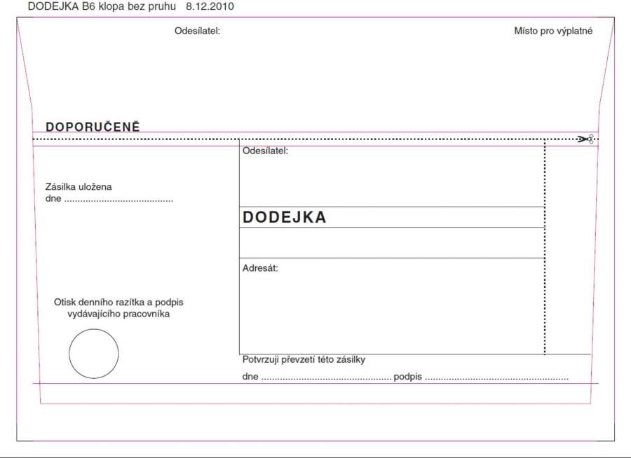 Obálky B6 - Dodejka - bílá, samolepicí, 100 ks | OFFICEO.cz